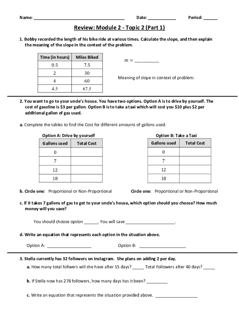 Fillable Online Review: Module 2 - Topic 2 (Part 1) Fax Email Print ...