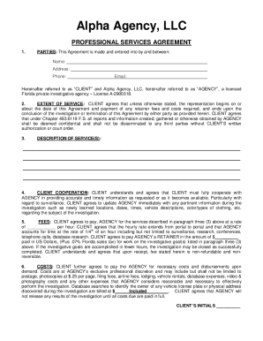 Fillable Online Alpha Agency Forms & Downloads Fax Email Print - pdfFiller