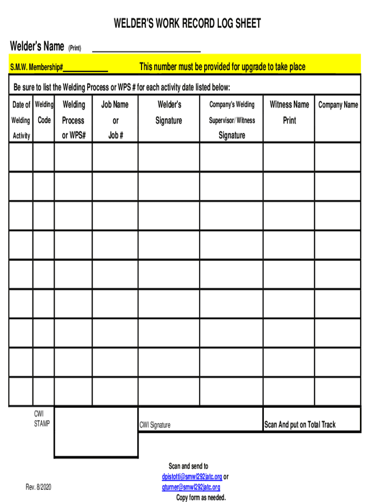 Fillable Online Welding Procedure Specification Template - Fill Online ...