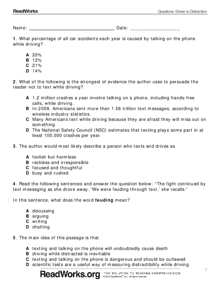 Fillable Online Distracted driving facts and stats you should know Fax ...