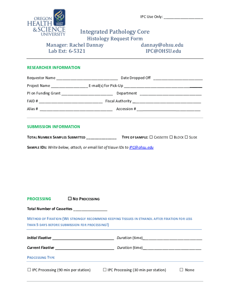 Fillable Online REVISED IPC tissue processing request form 080123 ...