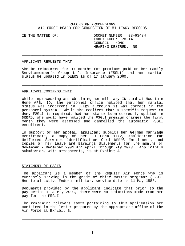 IN THE MATTER OF:DOCKET NUMBER:03-03434 Doc Template | pdfFiller