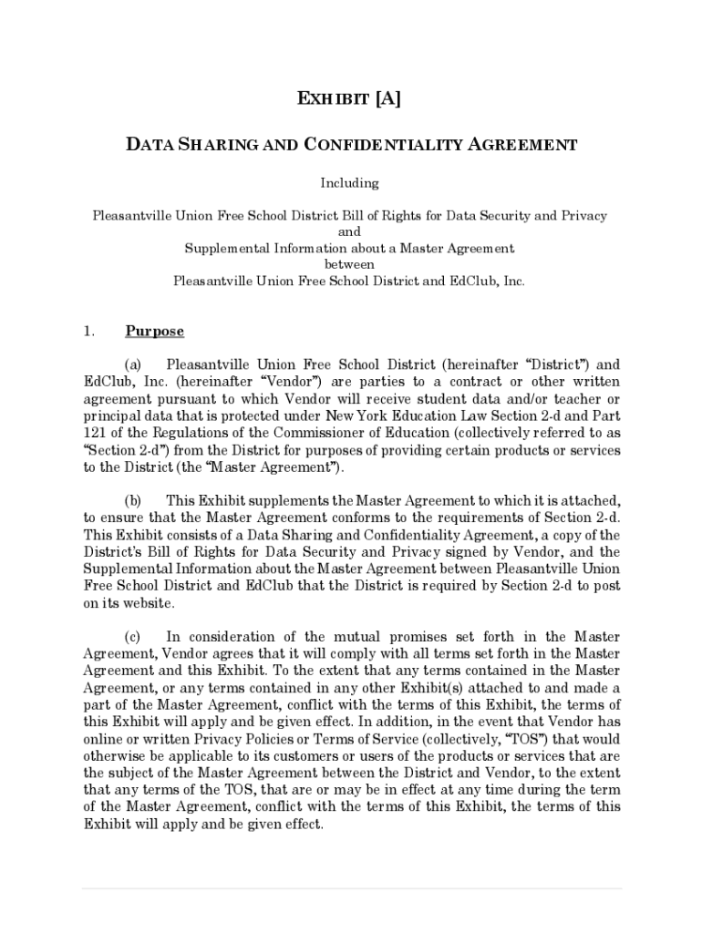 Fillable Online Fillable Online MASTER AGREEMENT DATA SHARING AND .. ... Fax Email Print - pdfFiller