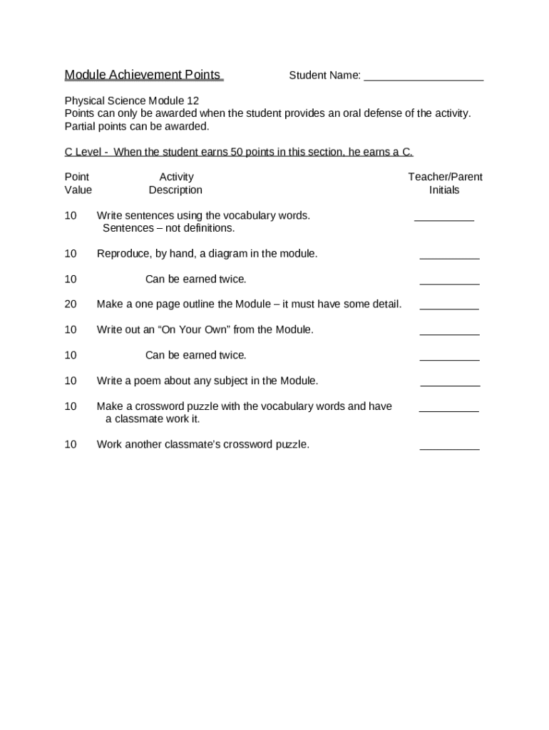 Physical Science Module 12 Flashcards Doc Template | pdfFiller