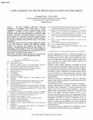 Fillable Online A New Summary on the IEC Protection Against Electric ...