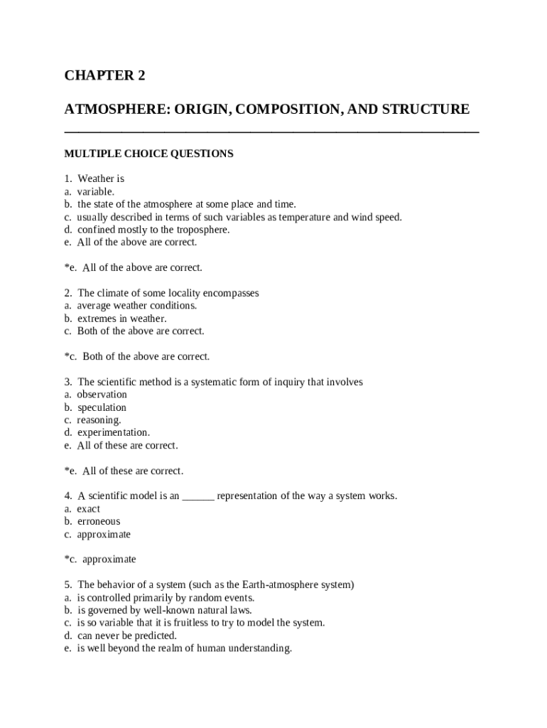 Chapter 2- Atmosphere: Origin, Composition and Structure Doc Template ...