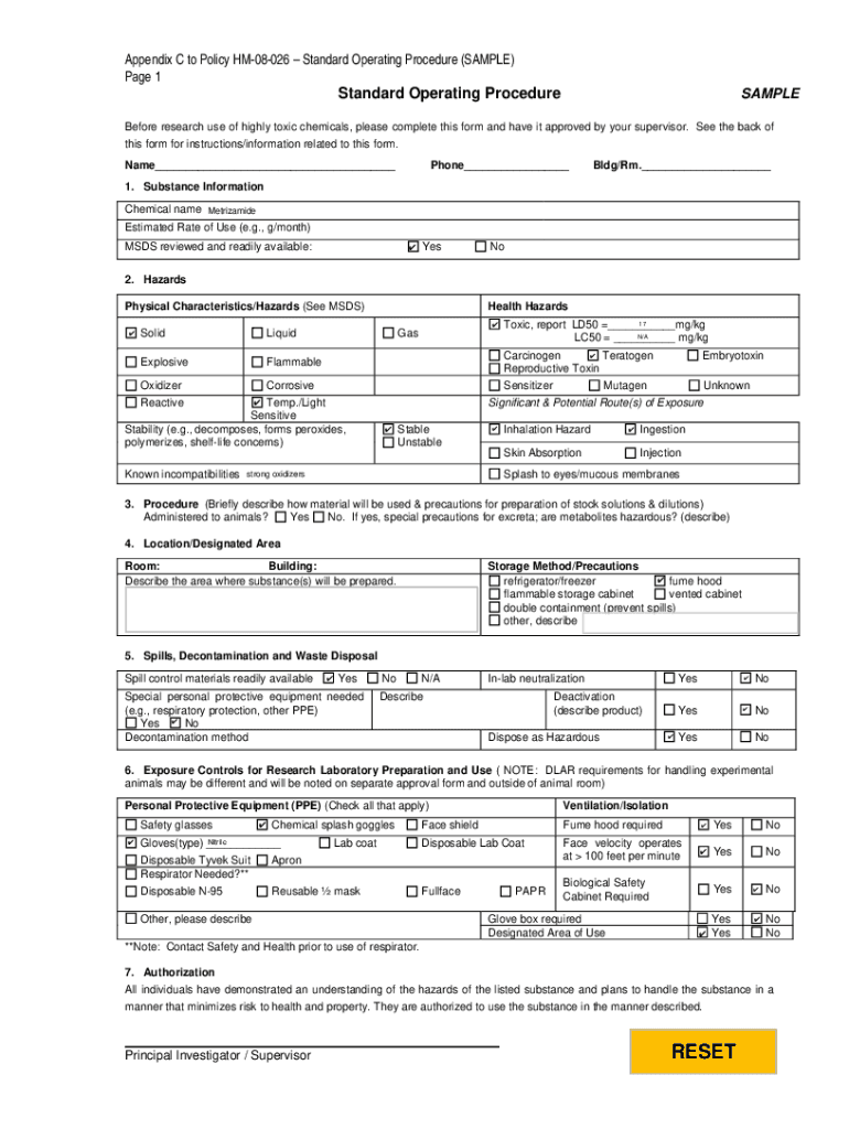 Fillable Online Chemical Laboratory Safety and Security: A Guide to ...