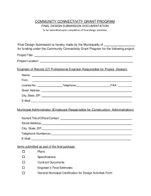 Fillable Online Municipal Infrastructure Program Request for ...