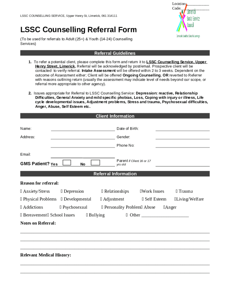 Employee referral . Limerick Social Services Council Doc Template ...