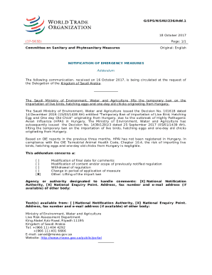 English NOTIFICATION Addendum The Doc Template | pdfFiller