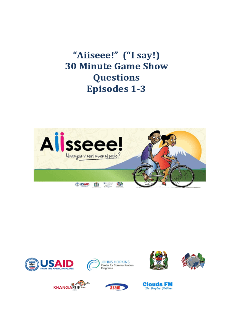 Fillable Online Looking for clips: Answer the Previous Question game ...