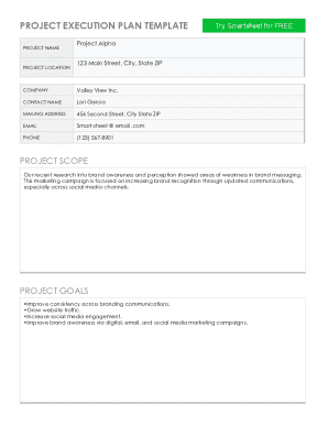 Fillable Online Free Project Execution Plan Templates Fax Email Print ...