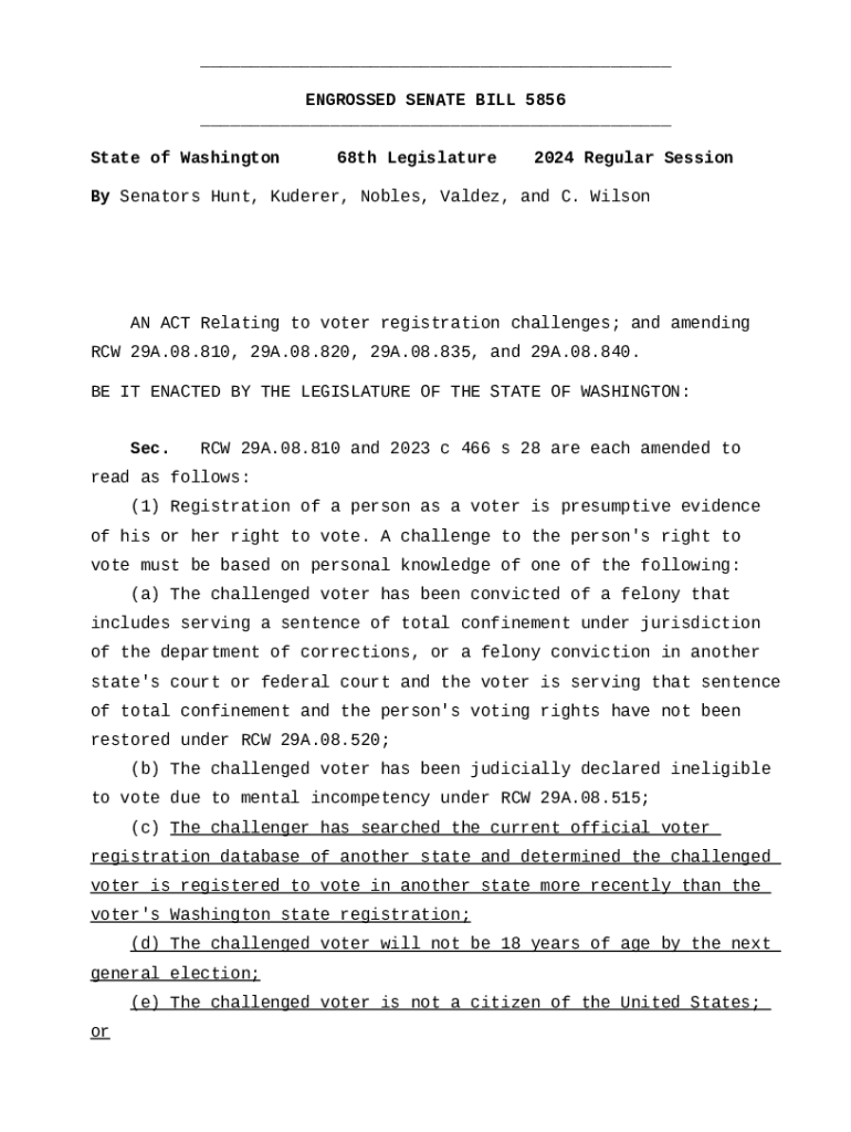 Sen. Sam Hunt Doc Template | pdfFiller