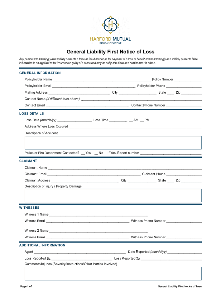 Fillable Online Workers' Compensation First Notice of Injury or Illness ...