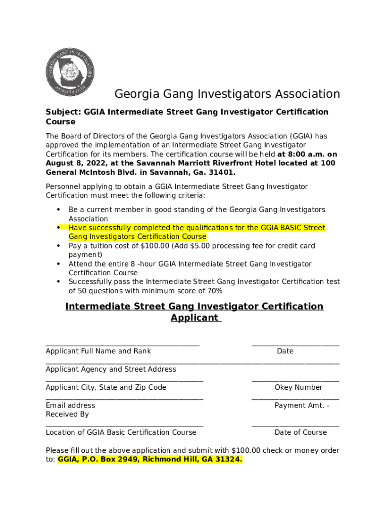 Training & Events - Georgia Gang Investigators Association Doc Template ...