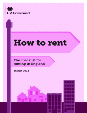 Fillable Online How to Rent - The checklist for renting in England. How ...