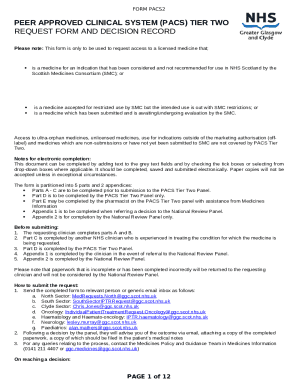 part a: pacs tier two request details Doc Template | pdfFiller