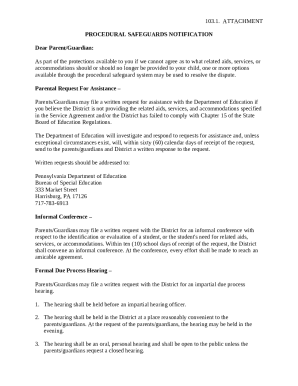 Part B Procedural Safeguards Notice: Florida Doc Template | pdfFiller