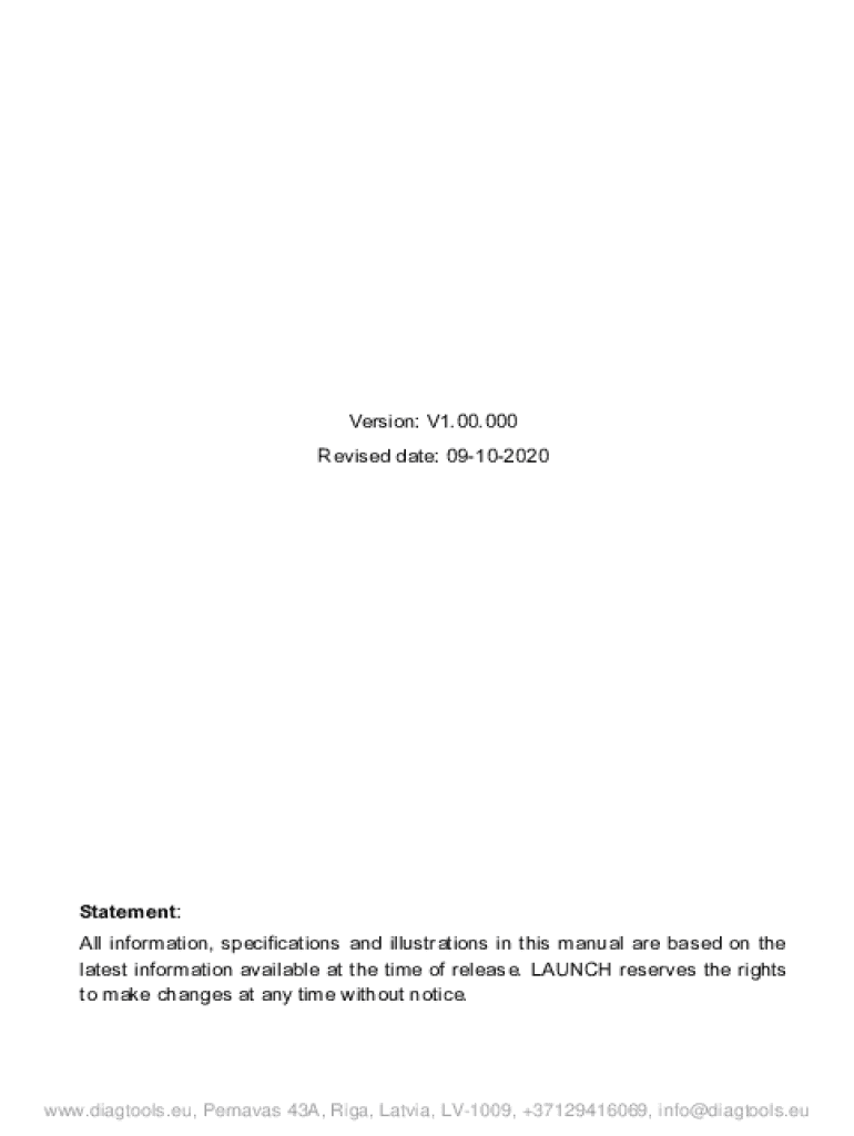 Fillable Online LAUNCH X-431 ECU and TCU Programmer User Manual Fax Email Print - pdfFiller