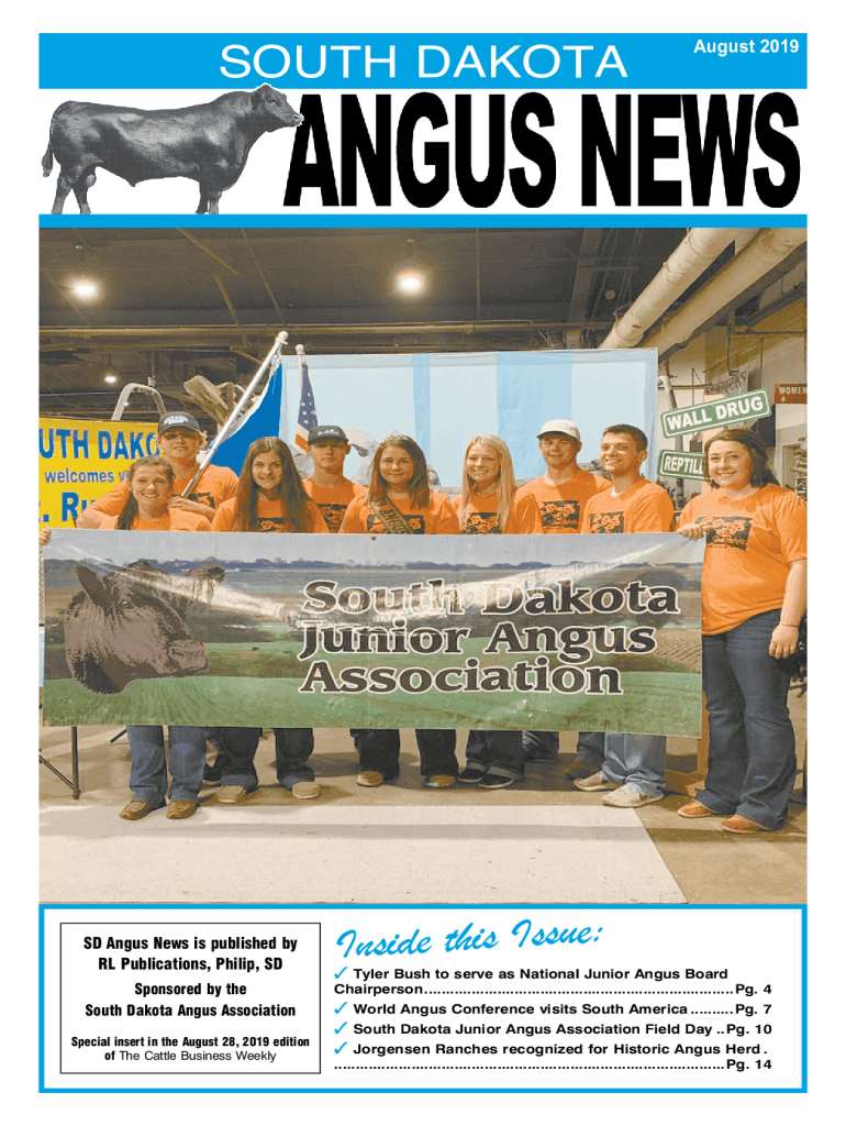 Fillable Online South Dakota Red Angus & Junior Red Angus Association ...