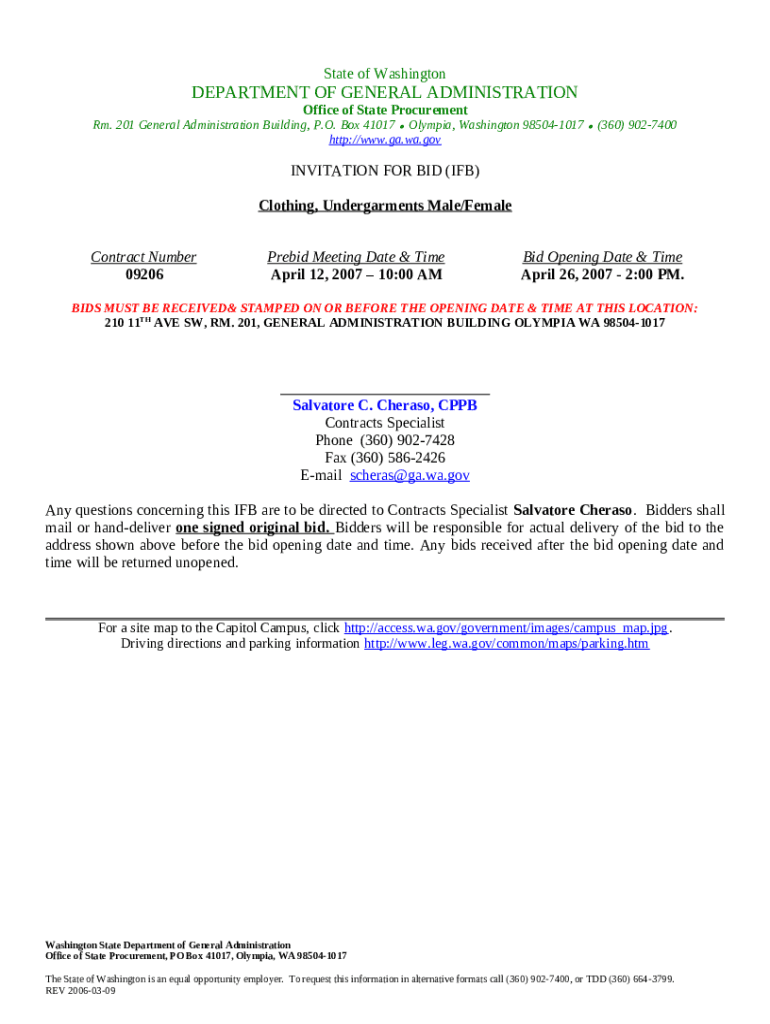 Free Government Contracting And Procurement Word Templates Doc Template ...