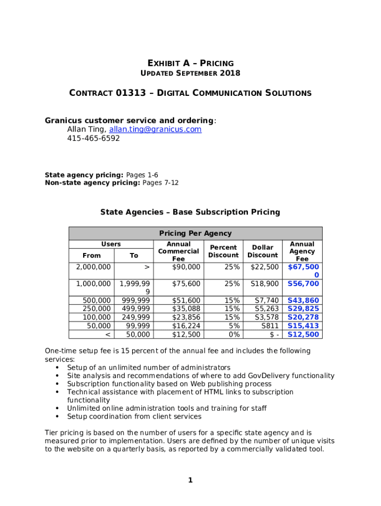 Granicus Advanced Communications Cloud Package Pricing Doc Template ...