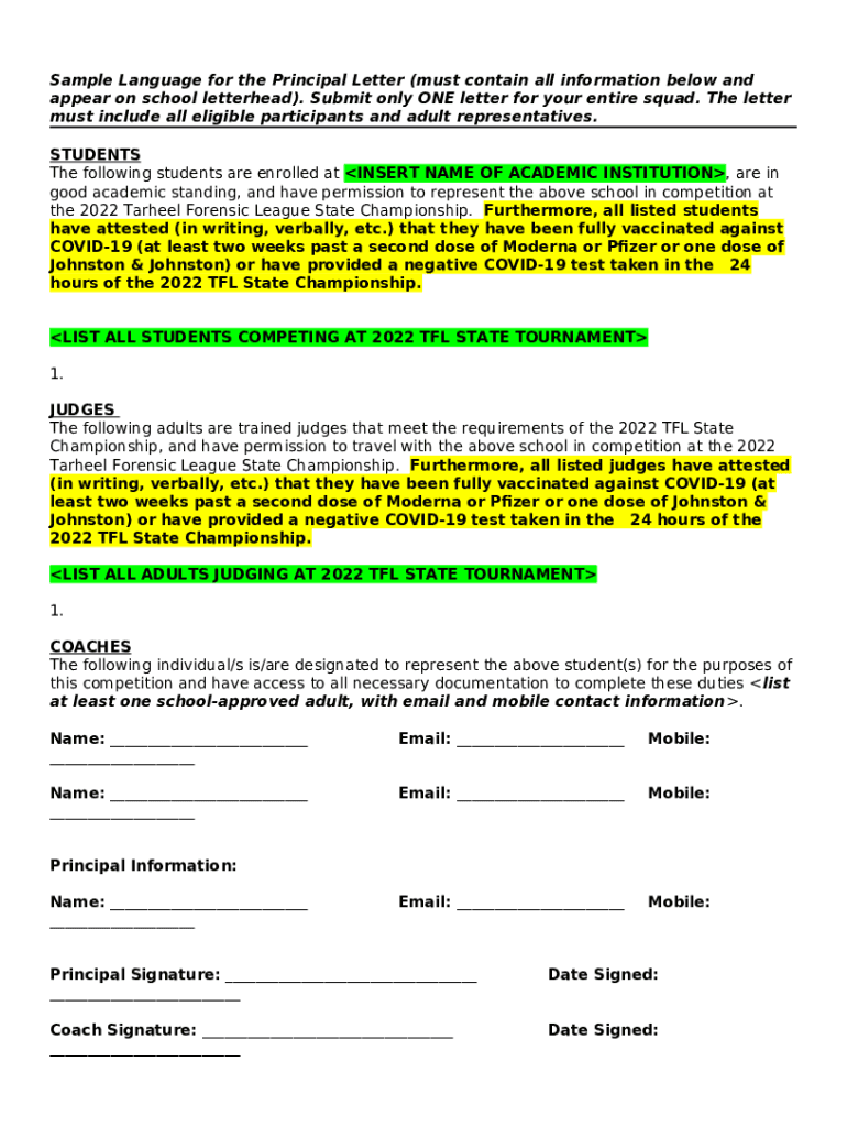 Letters from Principal Adams Doc Template | pdfFiller