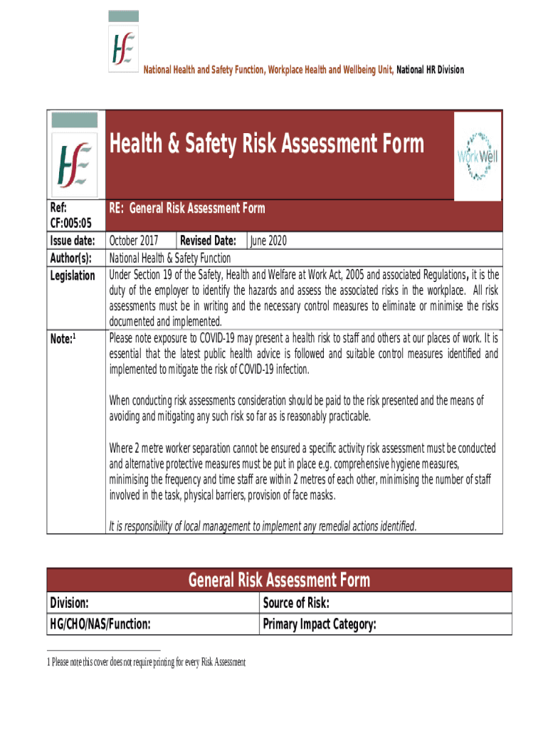 Staff PPE Risk Assessment . Health and Safety Risk Assessment relating ...