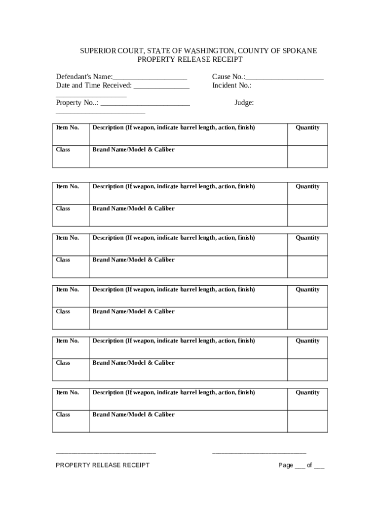 SUPERIOR COURT, STATE OF WASHINGTON, COUNTY OF SPOKANE - ftp spokanecounty Doc Template | pdfFiller