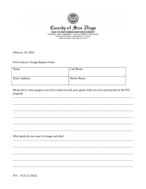 FSS-013 Contract Change Request Doc Template | pdfFiller