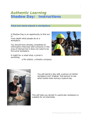 Our New Job Shadow Experience: What is it and what can ... Doc Template ...