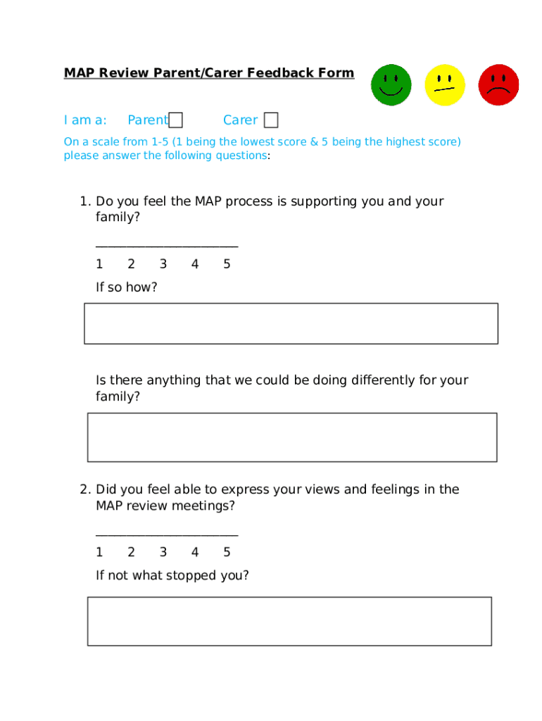 MAP Parent carer feedback - Halton Safeguarding Doc Template | pdfFiller