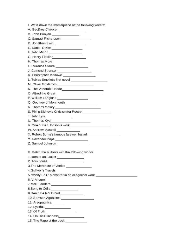 What is the first modern novel in English literature and who ... Doc ...