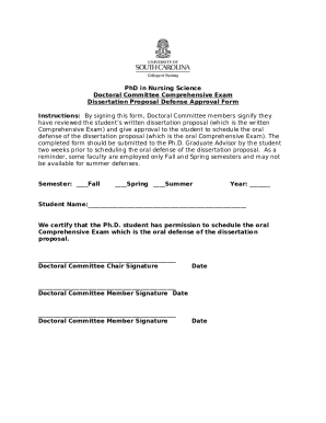 Dissertation Committee Approval . ... Doc Template | pdfFiller