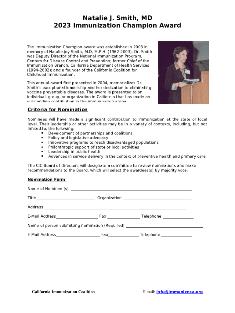 Immunization Competencies for Health Professionals Doc Template | pdfFiller