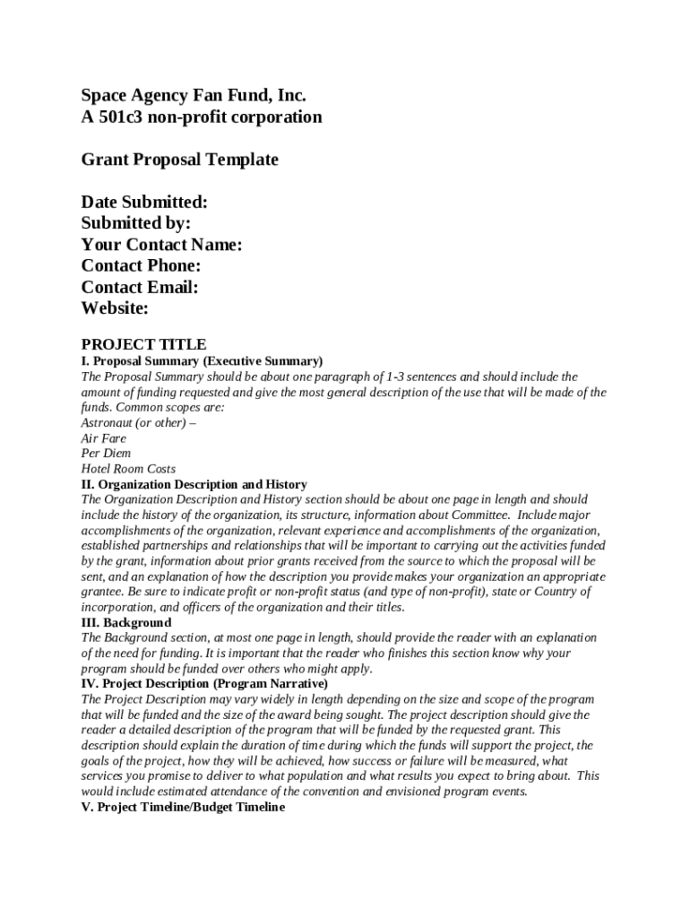 Government Proposal Executive Summary Template Doc Template | pdfFiller