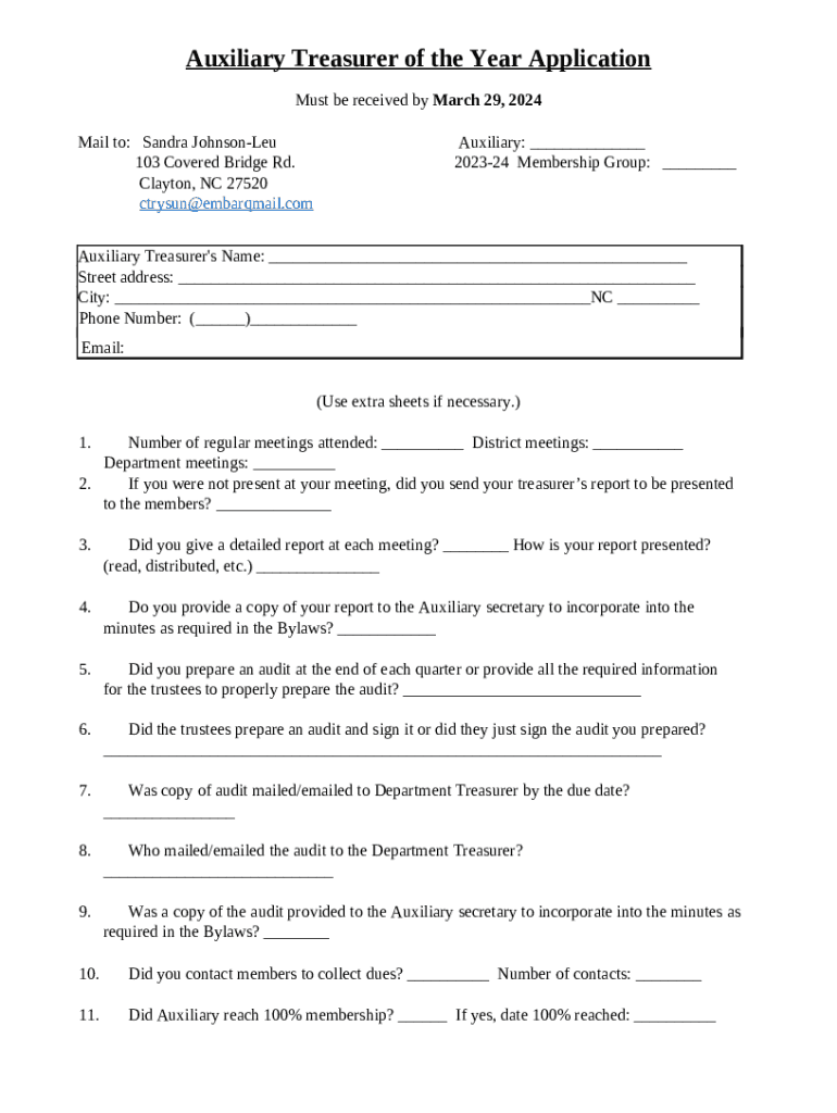 Auxiliary s/Ination - VFW AUXILILARY ... Doc Template | pdfFiller