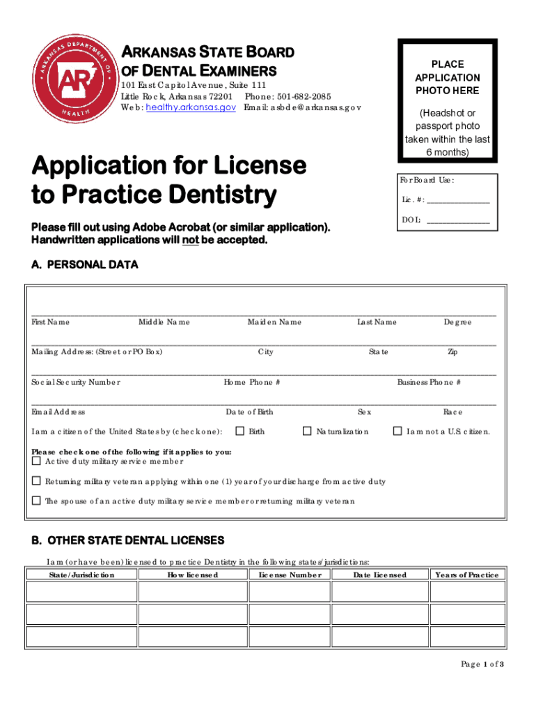 Fillable Online healthy arkansas PUBLIC NOTICE The Arkansas State Board of Dental ... Fax Email ...