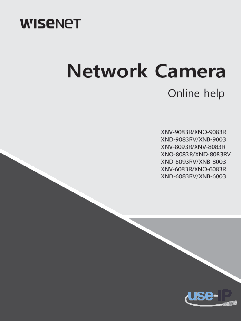 Fillable Online Wisenet X Series AI Camera Online Help. X Series AI Fax ...