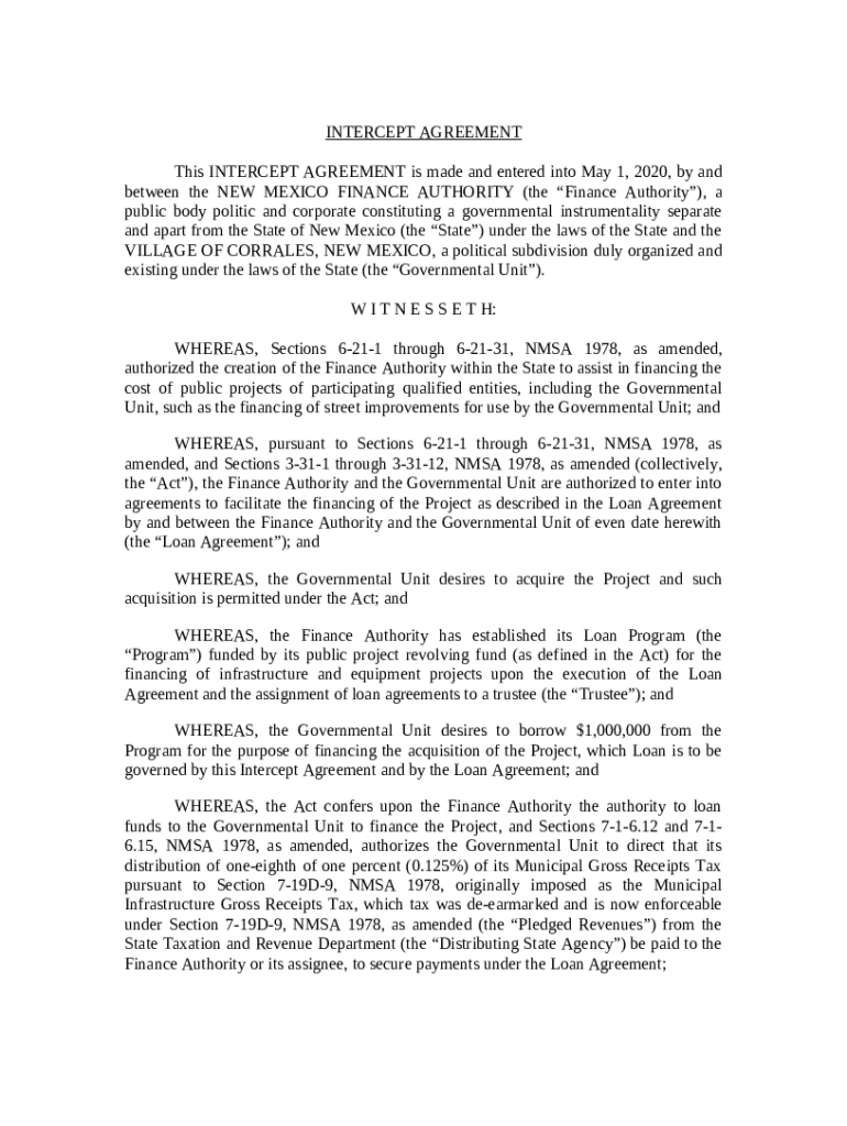 agreement and intercept agreement by and between the city of Doc ...