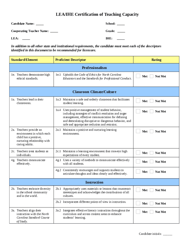 Student Teaching Evaluation (PDF) - School of ... Doc Template | pdfFiller
