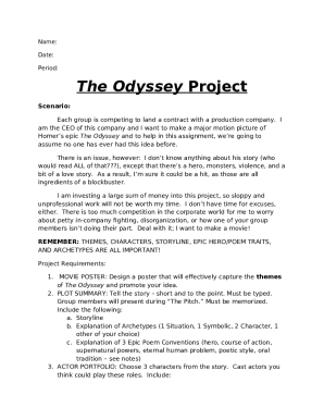 Odyssey Project.docx - Name: Date: Period Doc Template | pdfFiller