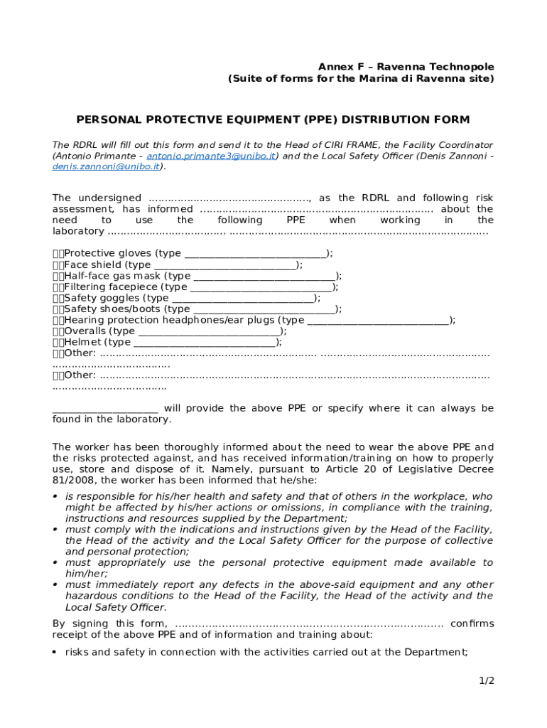 All Ftecnopolo MdRpersonal protective equipment (PPE) ... Doc Template ...