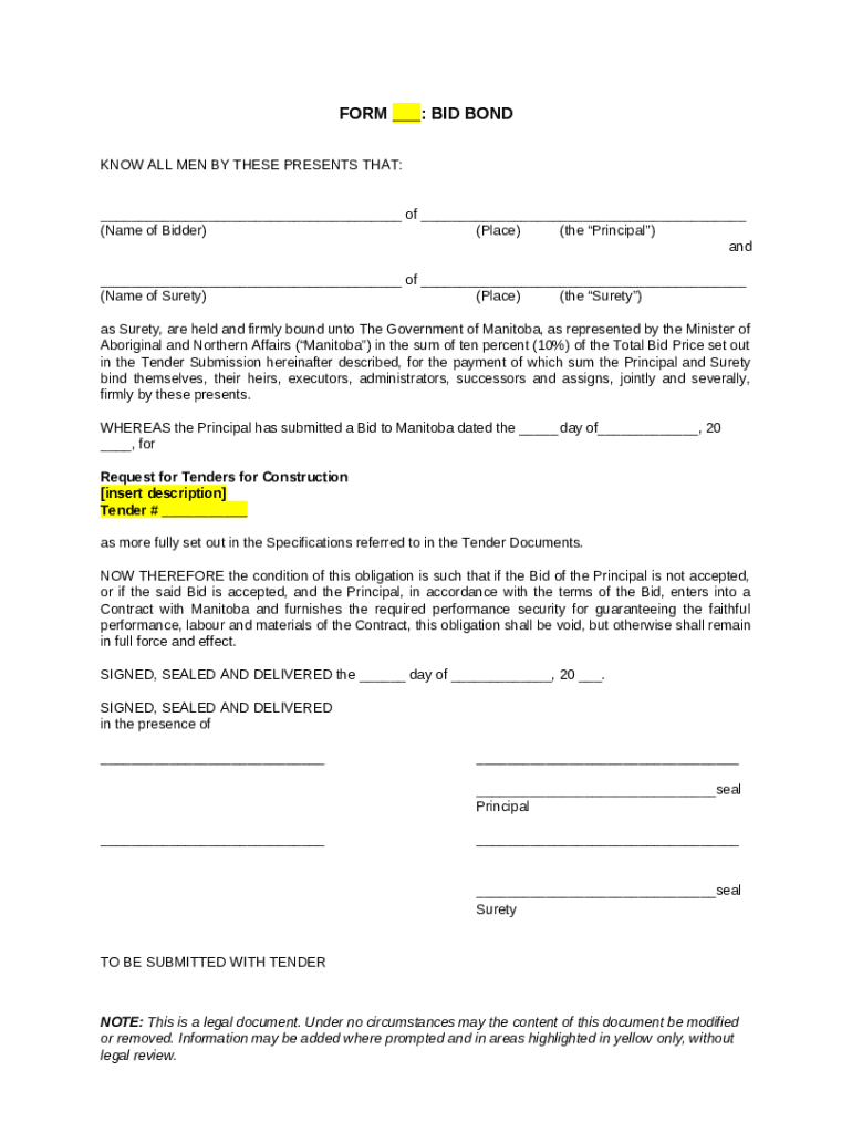 II. PROPOSER'S BID BOND Know All Men by These Presents, ... Doc ...