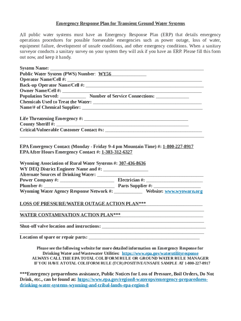 Guide to Emergency Response and Contingency Plans for ... Doc Template ...