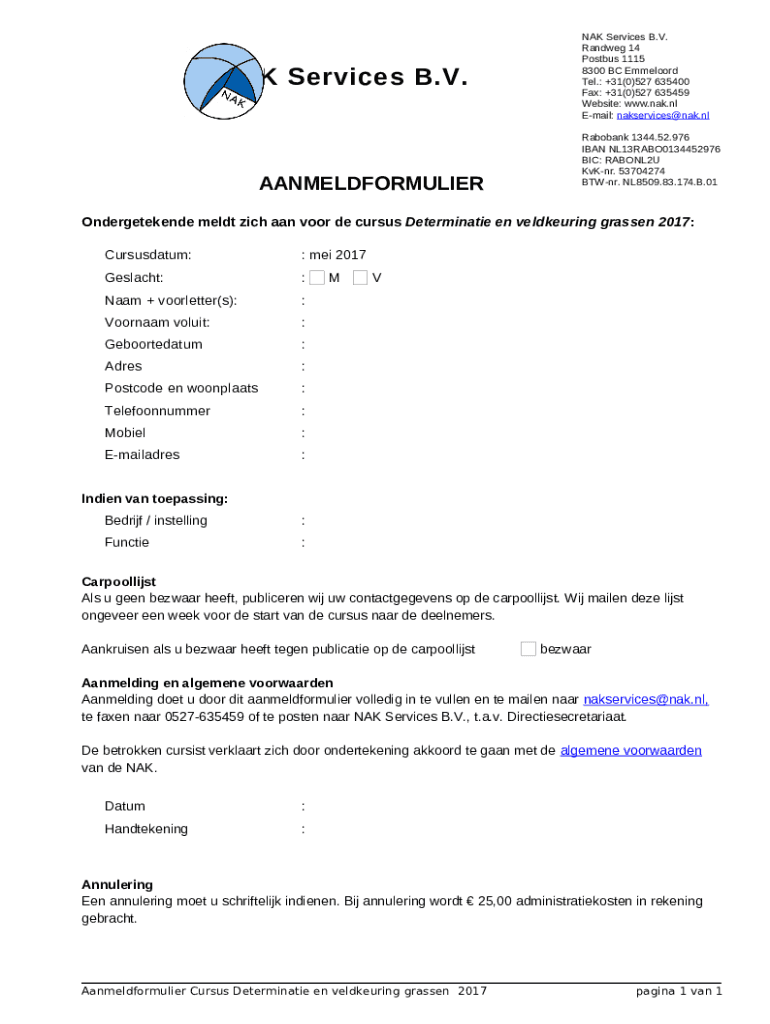 Naam + voorletter(s):: Doc Template | pdfFiller