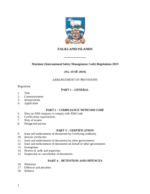 Merchant Shipping (International Safety Management (ISM ... Doc Template | pdfFiller