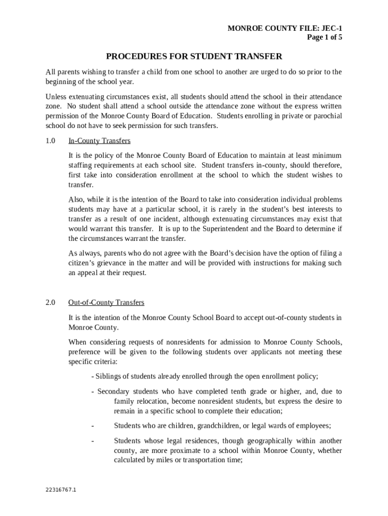 Transferring Your Child to Another School: A Guide for ... Doc Template ...