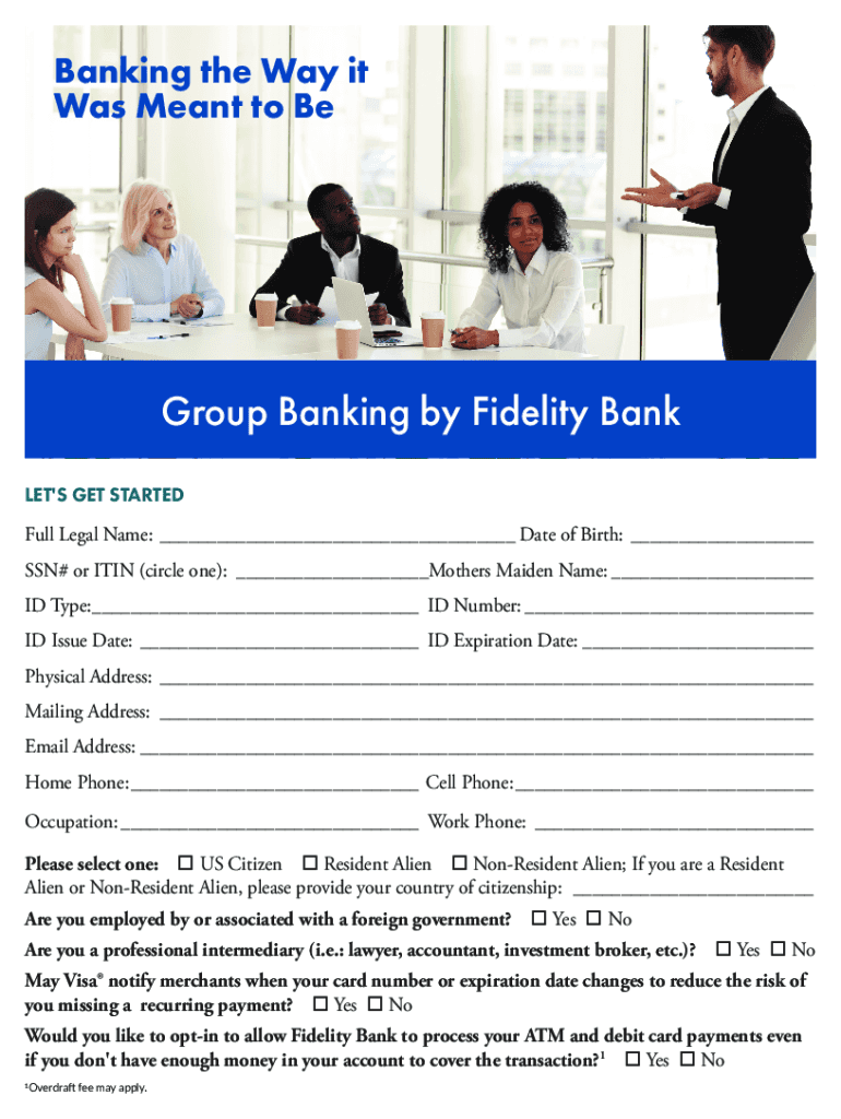 Fillable Online Fidelity BankPersonal Banking, Business Banking, Home ... Fax Email Print ...
