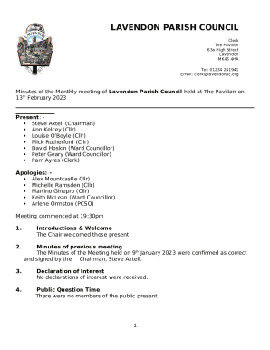 Ward Councillors Report Doc Template | pdfFiller